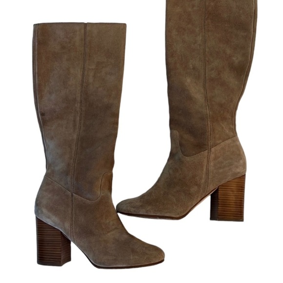 Via Spiga | Shoes | Via Spiga Desi Camel Knee High Suede Boots Size 1 ...